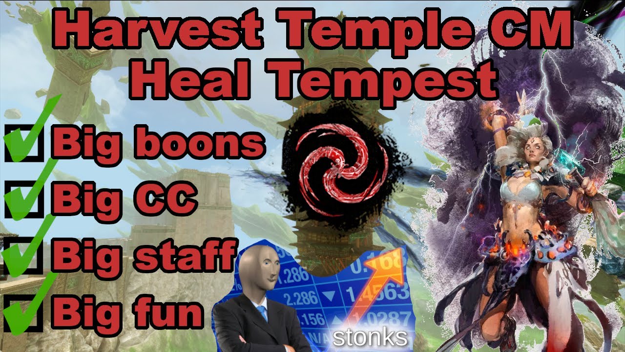 Staff Heal Tempest in Harvest Temple CM - YouTube
