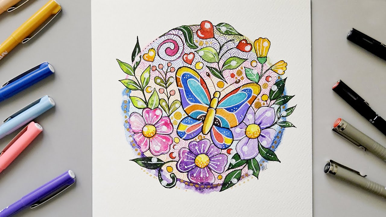 Watercolor Art Therapy | Relaxing Painting for Mindful Creativity - YouTube