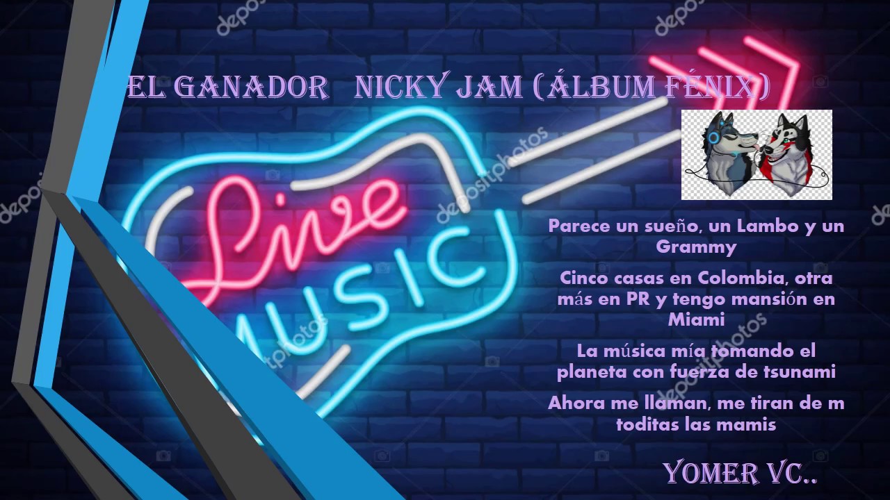 El Ganador Nicky jam Álbum Fénix ( NO COPYRIGHT MUSIC ) letra - YouTube