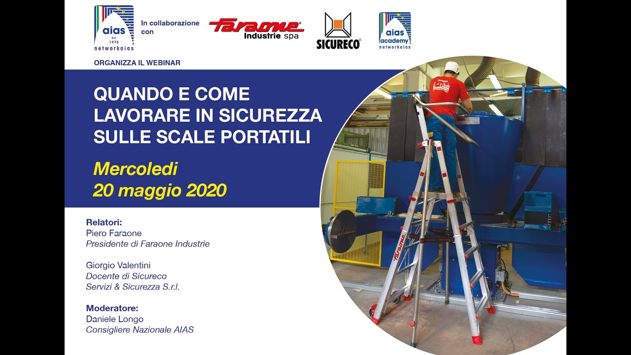 QUANDO E COME LAVORARE IN SICUREZZA SULLE SCALE PORTATILI - YouTube