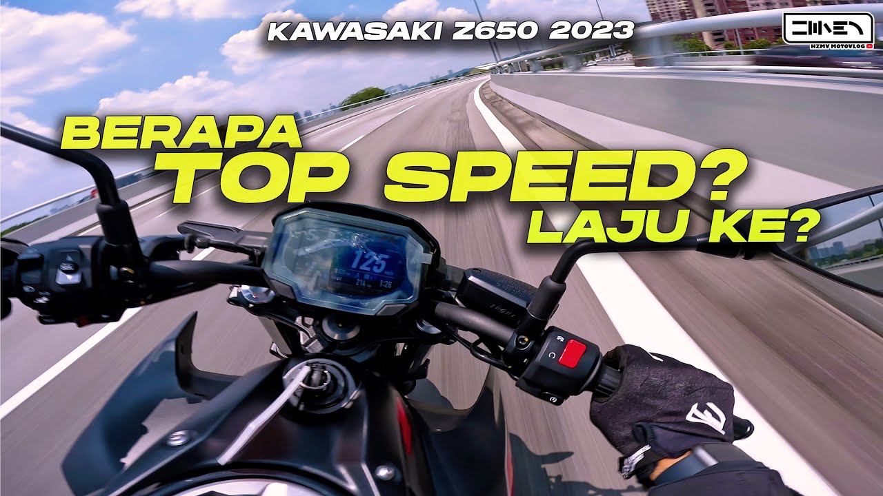 SOALAN BIASA, BERAPA TOP SPEED Z650 ?! | Kawasaki Z650 2023 Onboard ...