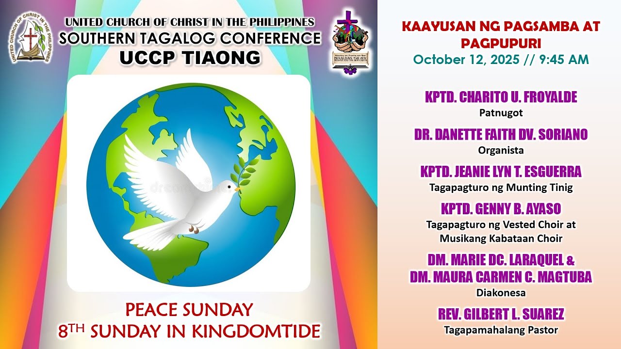 OCTOBER 12, 2025 │ UCCP TIAONG SUNDAY WORSHIP - YouTube