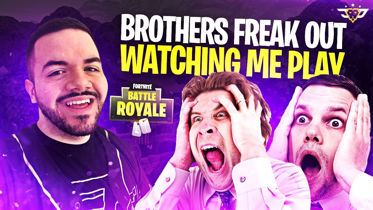 BROTHERS FREAK OUT WATCHING ME PLAY!!! - Random Duos! (Fortnite: Battle ...