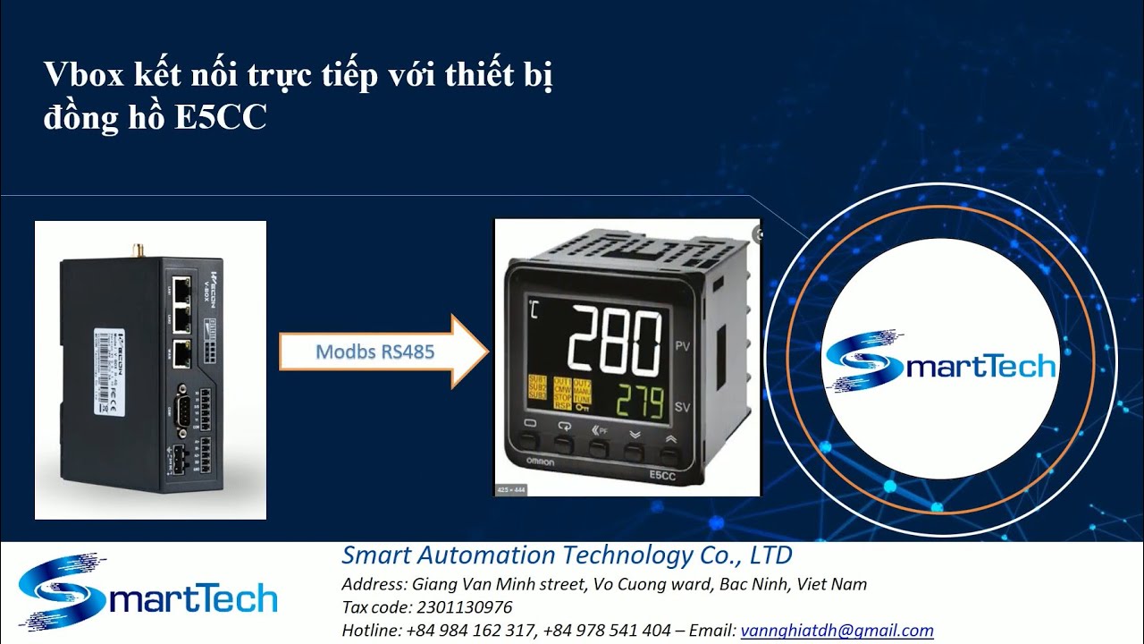 VBOX Wecon Training V BOX H AG truyền thông trực tiếp với đồng hồ nhiệt E5CC - YouTube