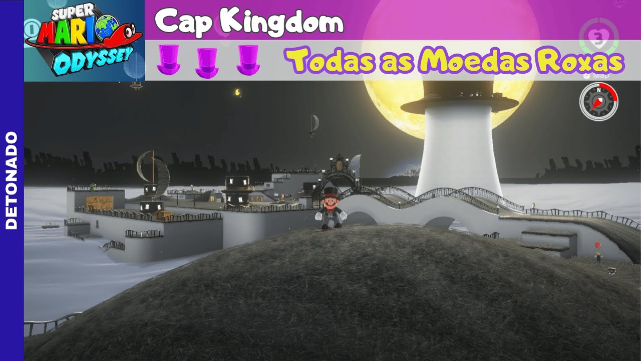 Super Mario Odyssey - Detonado - Cap Kingdom - Todas as Moedas Roxas ...