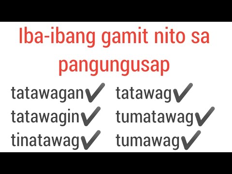 MGA SALITA SA TAGALOG NA NAG-IIBA ANG GAMIT // #verb #english - YouTube