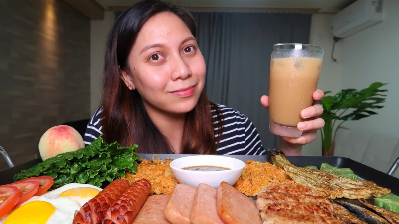 Filipino Breakfast Mukbang I Kimchi Fried Rice I First Virtual YouTube Collab w. Ms Draffs ...
