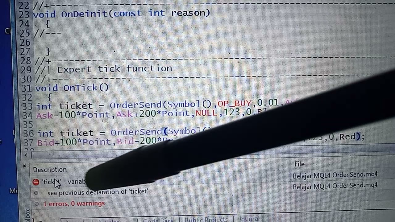 Mql4 Ordersend Type Op Buy Op Sell Op Buylimit Op Selllimit Youtube