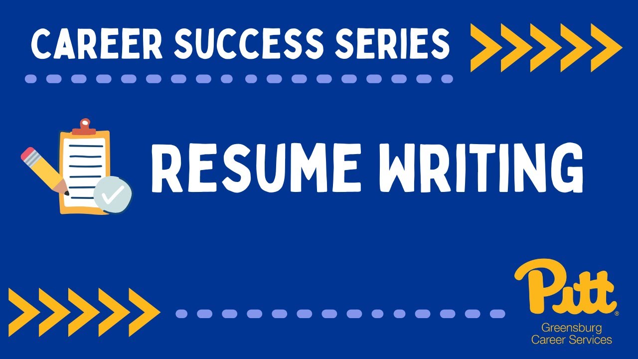 Writing an Effective Resume | Pitt-Greensburg Career Services - YouTube