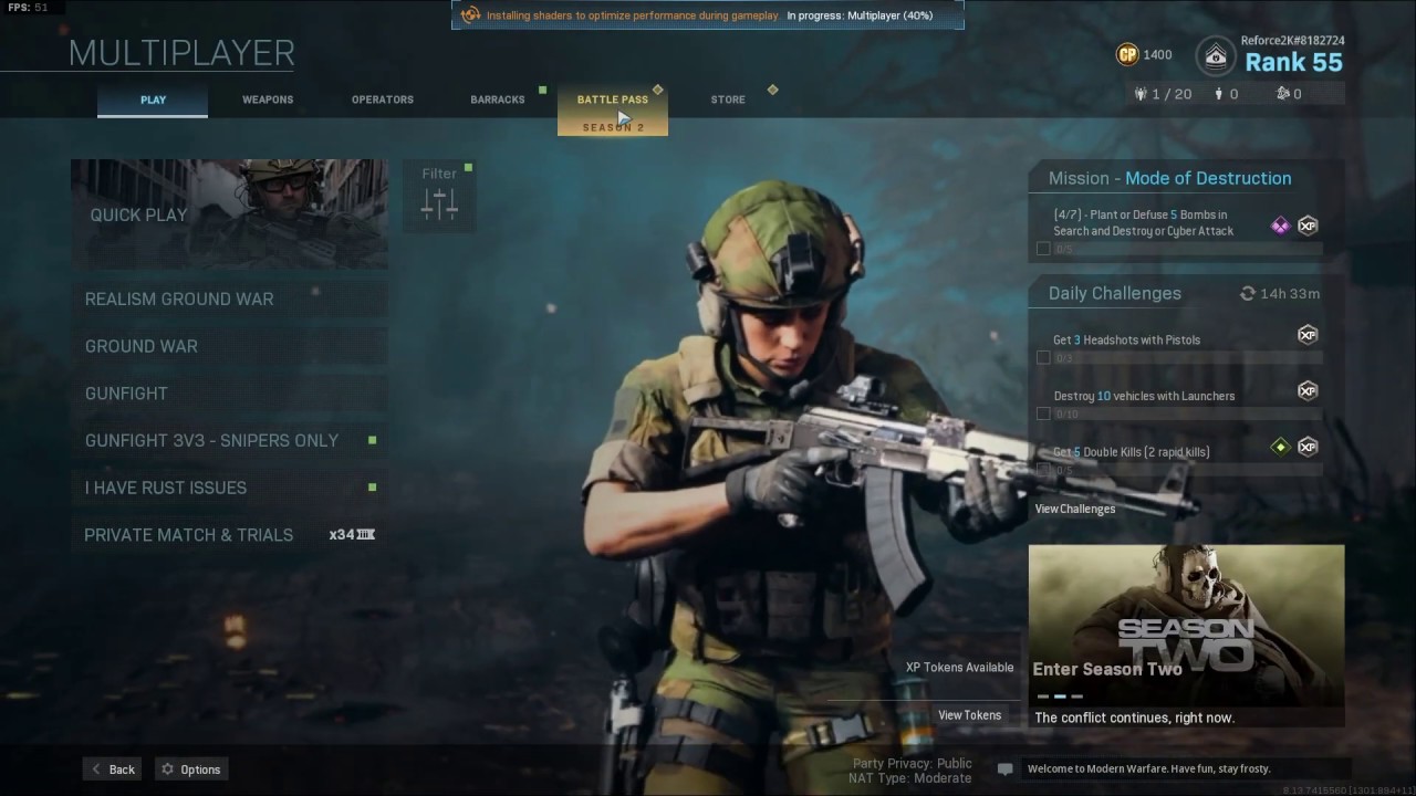 Modern warfare Season 2 battle pass and Rust!! - YouTube