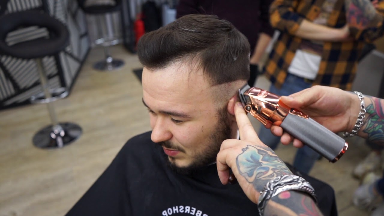 Classic Side Part skin Fade Old School Мужские стрижки Плавный переход ...