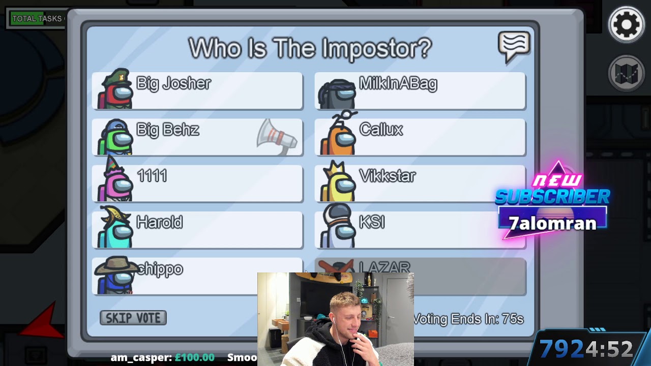 Calfreezy gets trolled by Behzinga & Sidemen (Among Us) - YouTube