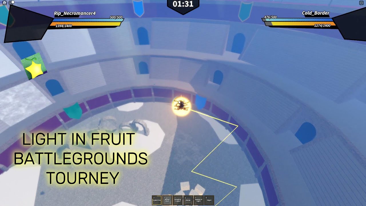 using light in fruit battlegrounds touney - YouTube