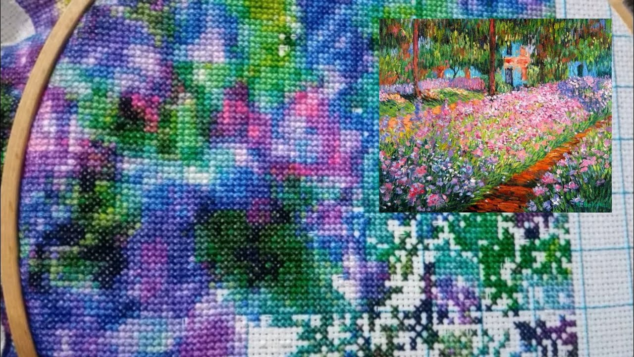 Flosstube #91 Stitch With Me: The Artist's Garden at Giverny - Part 6 ...