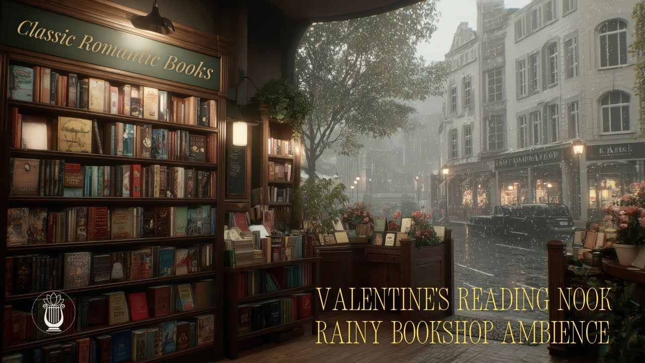 A Rainy Valentine’s at the Old Bookshop ☕️ Cozy Lo-Fi & Jazz for ...