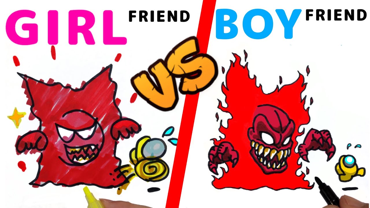Girlfriend vs Boyfriend！Friday Night Funkin' Tricky × Among Us Crewmate ...