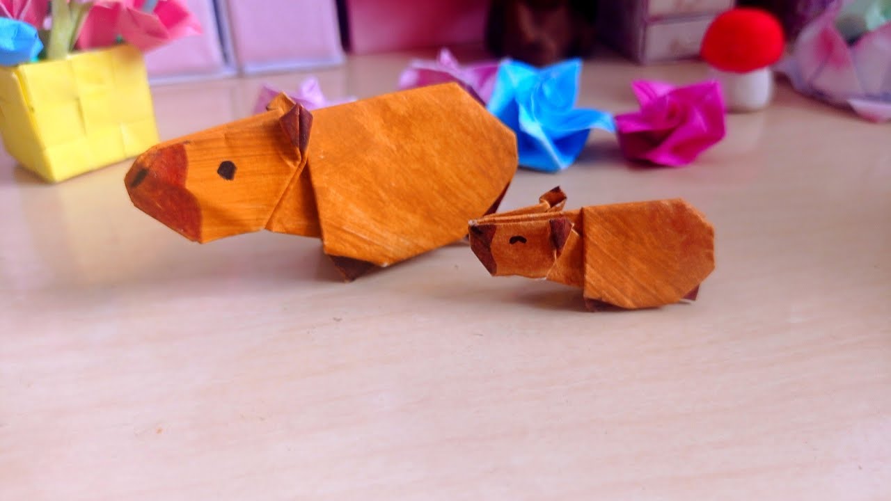 Origami - Capybara/ how to make origami capybara - YouTube