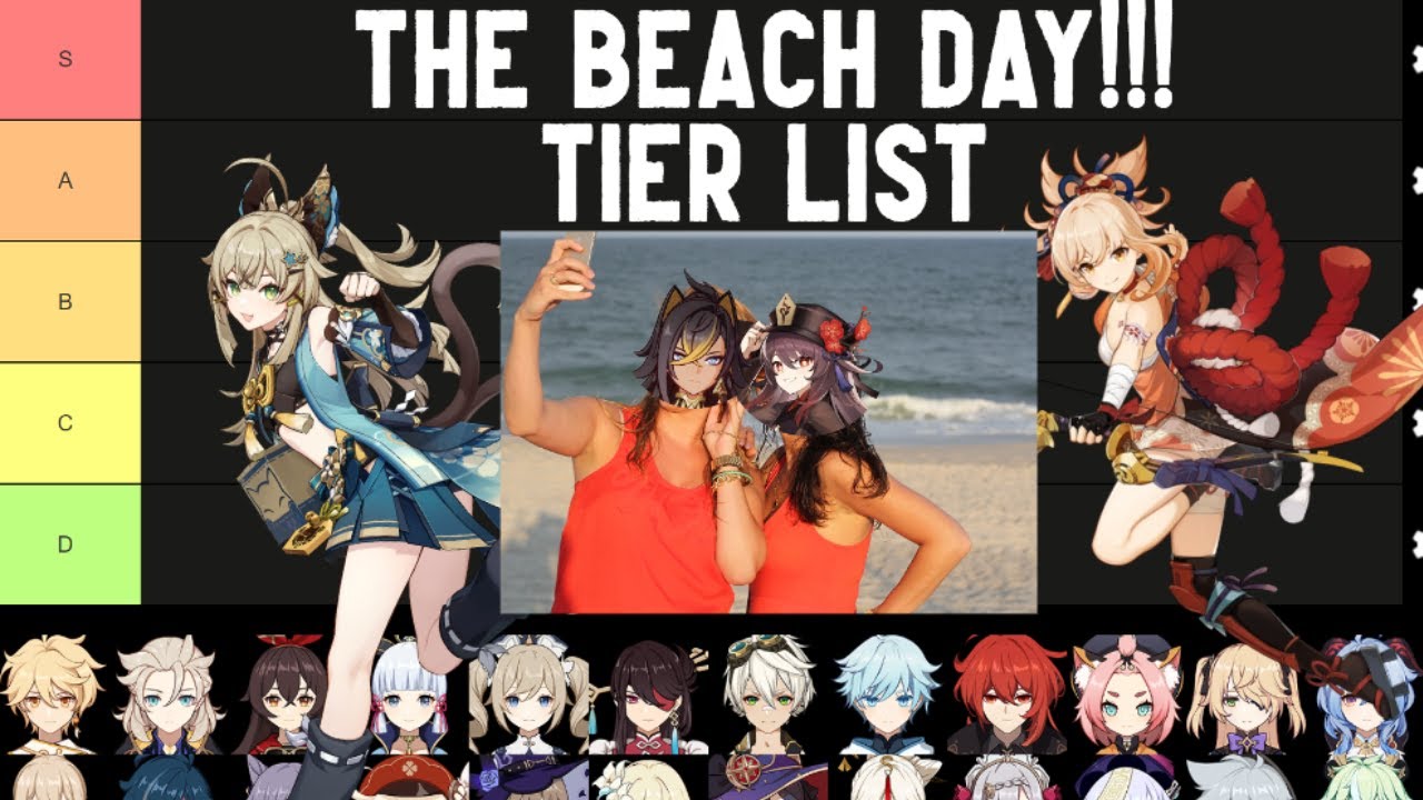 BEACH DAY!!! Tier List Genshin Impact - YouTube