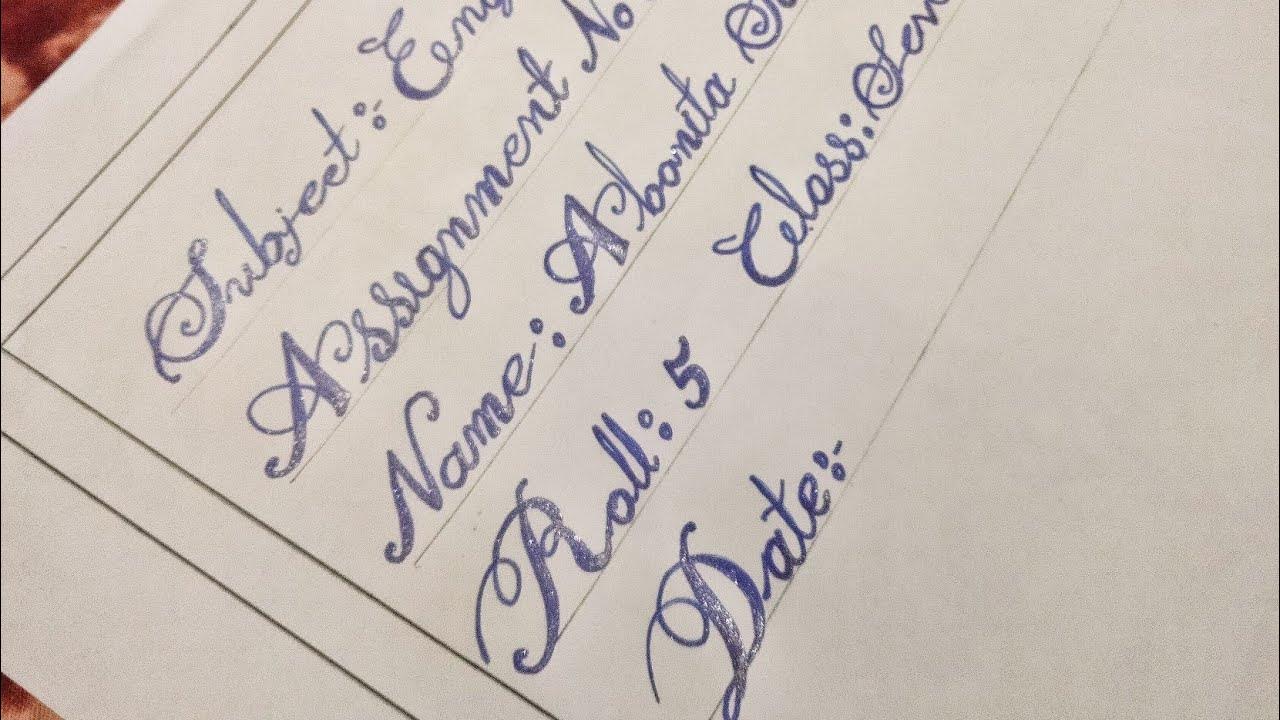 Beginners Handwriting practice | Learn Cursive writing | Palash Calligraphy - YouTube