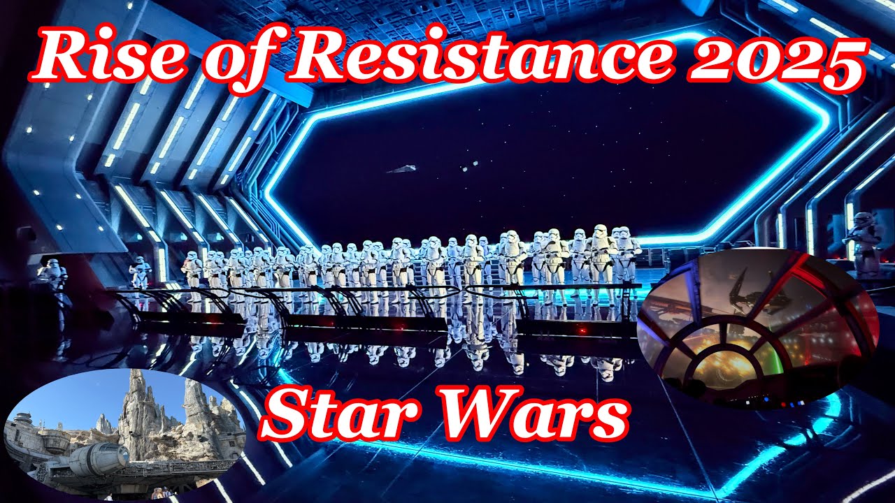 Disneyland Park l Star Wars - Rise of Resistance Ride & Millennium ...