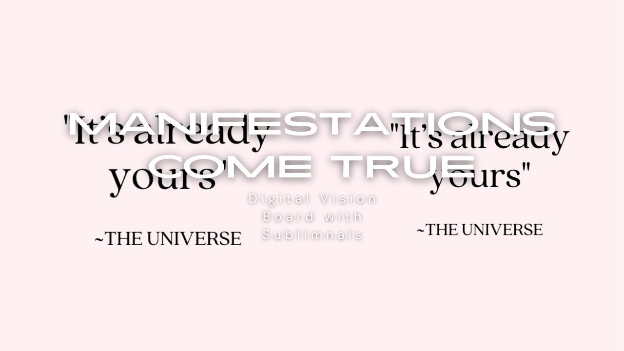 Manifestations Come True | Digital Vision Board with Subliminals ...