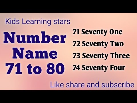 71 to 80 || Number Name 71 to 80|| Spelling 71 to 80 || In words 71 to ...