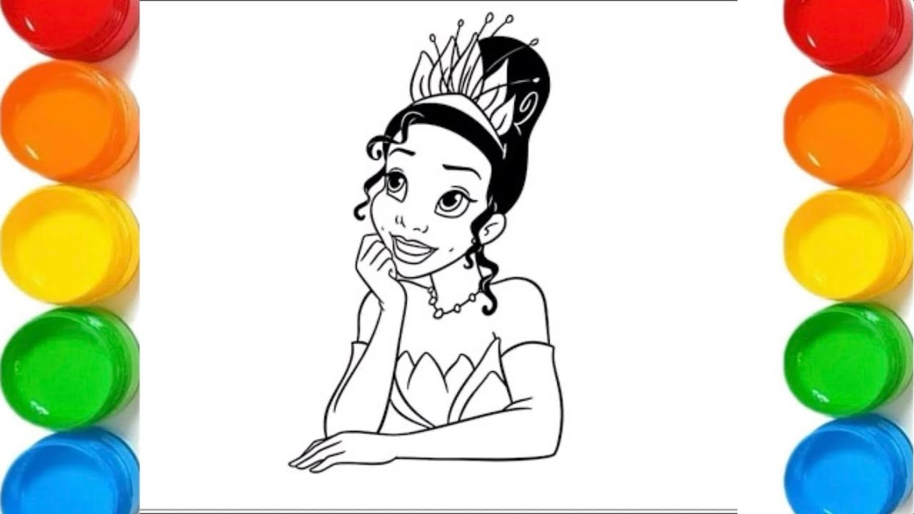 How to Draw Disney Princess Tiana|Easy Step by Step Princess Drawing ...