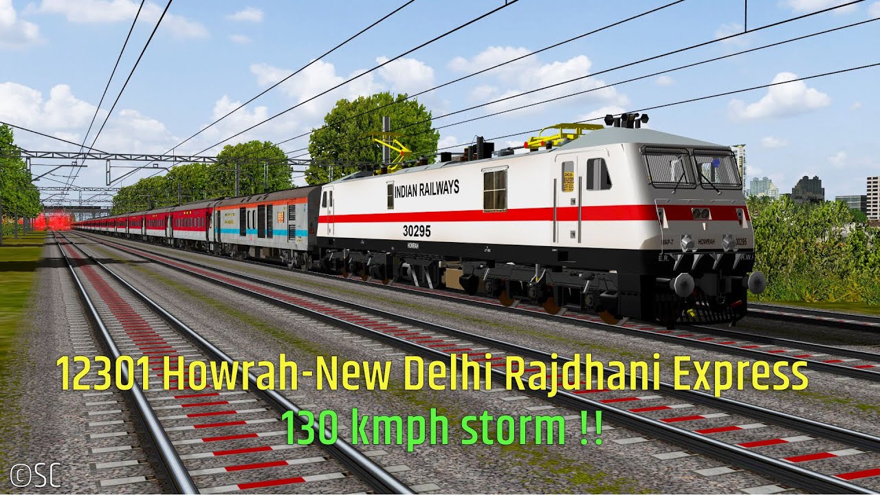 130 kmph storm!! || Howrah Rajdhani Express accelerates brutally || HWH ...