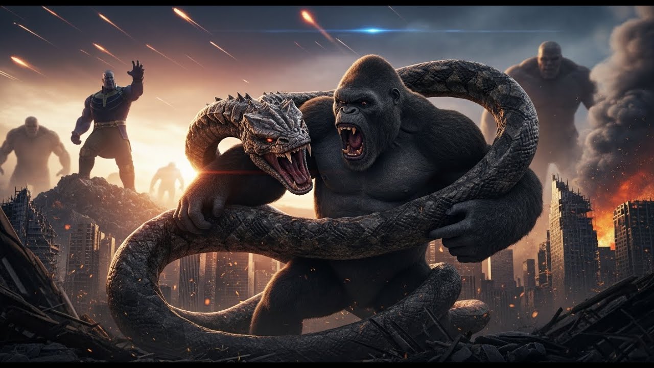 UNLEASHED: MUTANT APOCALYPSE! King Kong vs. Giant Python Out of Control ...