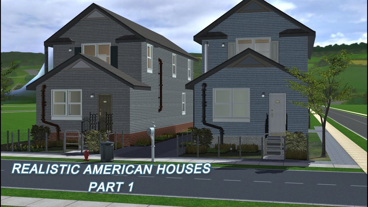 American Realistic Houses | Sims 2 Speed Build | Part 1 | (Exterior ...