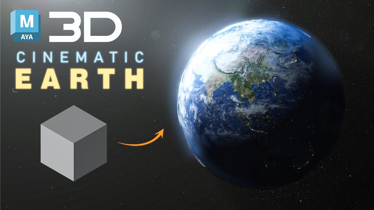 How to Create a Cinematic Earth in Maya | Full 3D Tutorial 🌍 #3d # ...