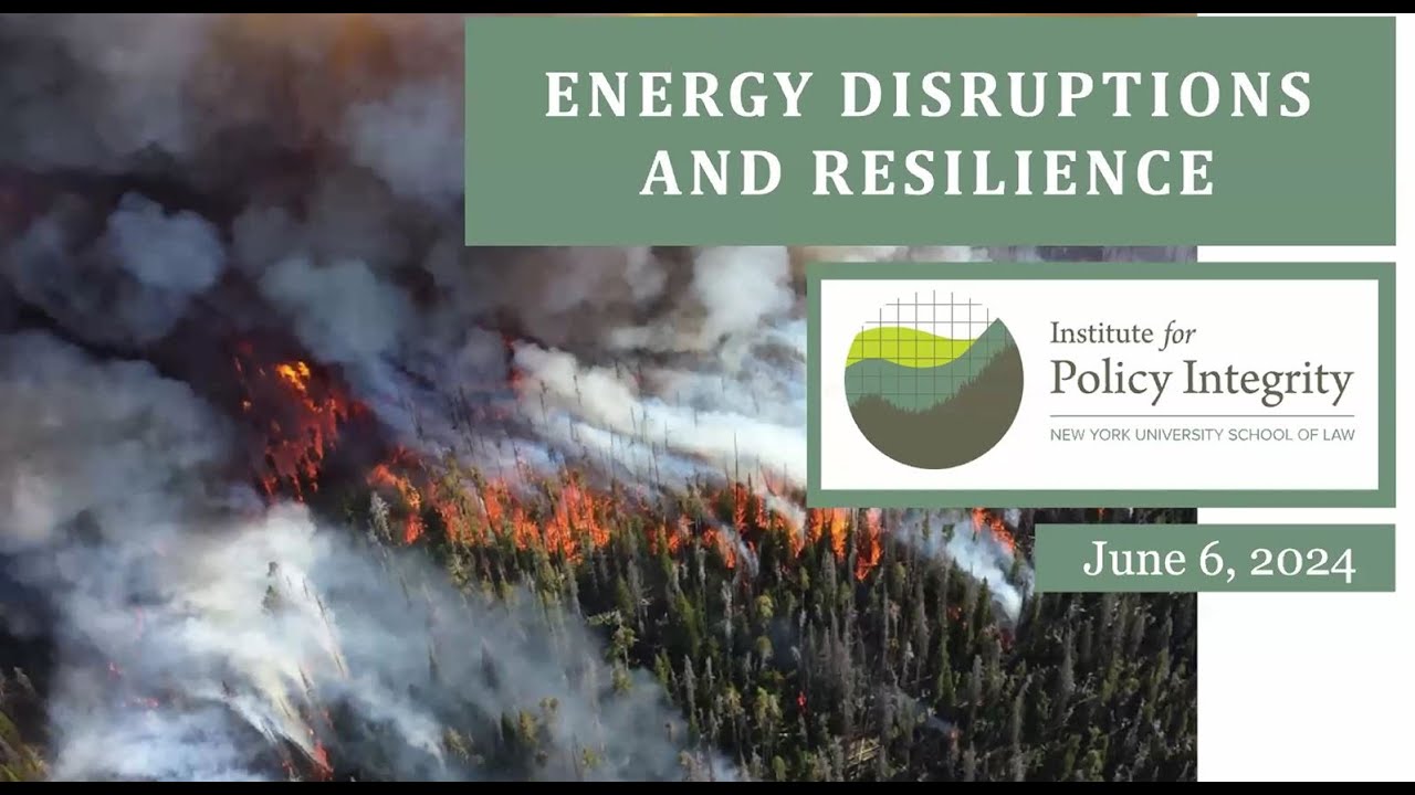 Energy Disruptions and Resilience - YouTube