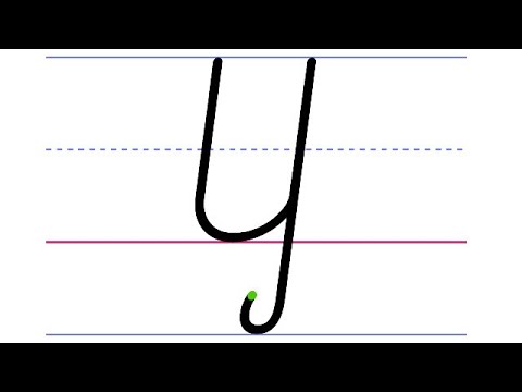 Cursive uppercase letter Y - downward start (Cogncur font) - YouTube