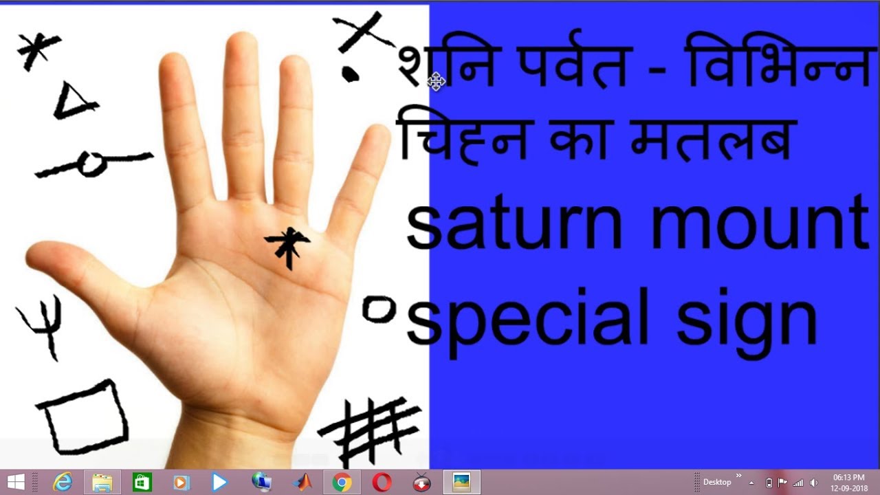 शनि पर्वत - विभिन्न चिह्न का मतलब (presence of special sign on saturn ...