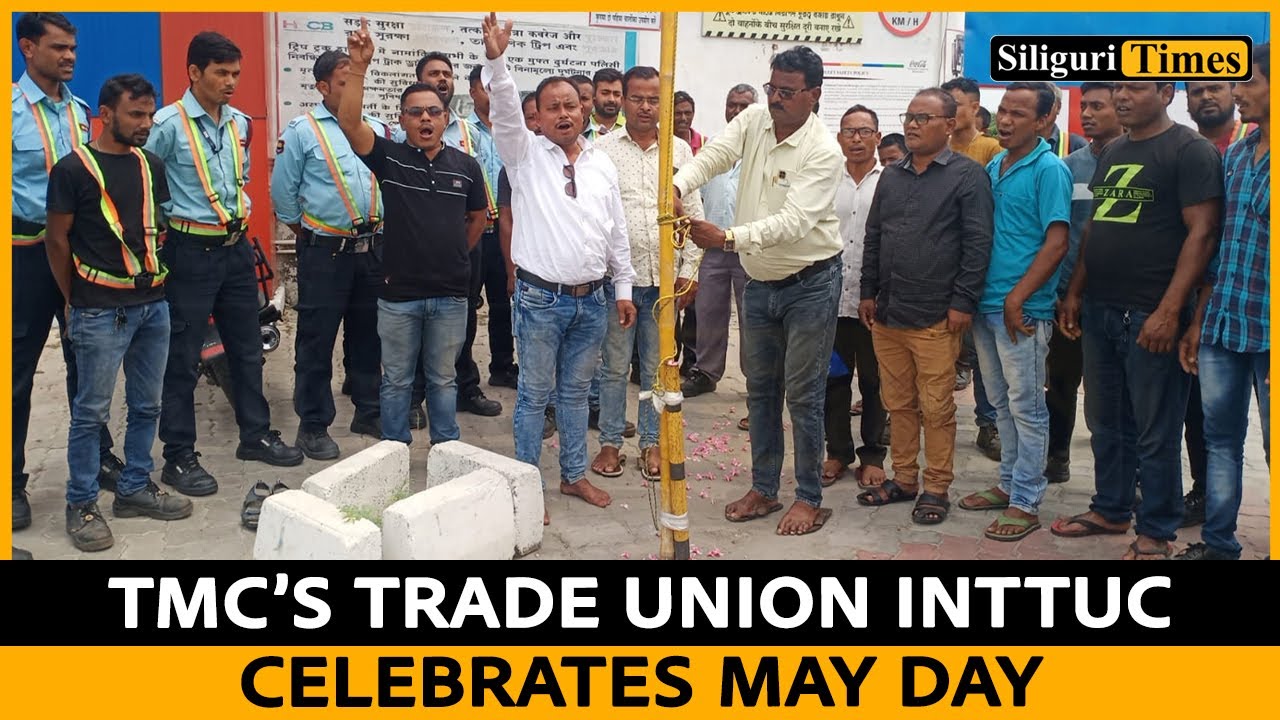 TMC’s trade union INTTUC celebrates May Day in Rajganj (Bangla) - YouTube
