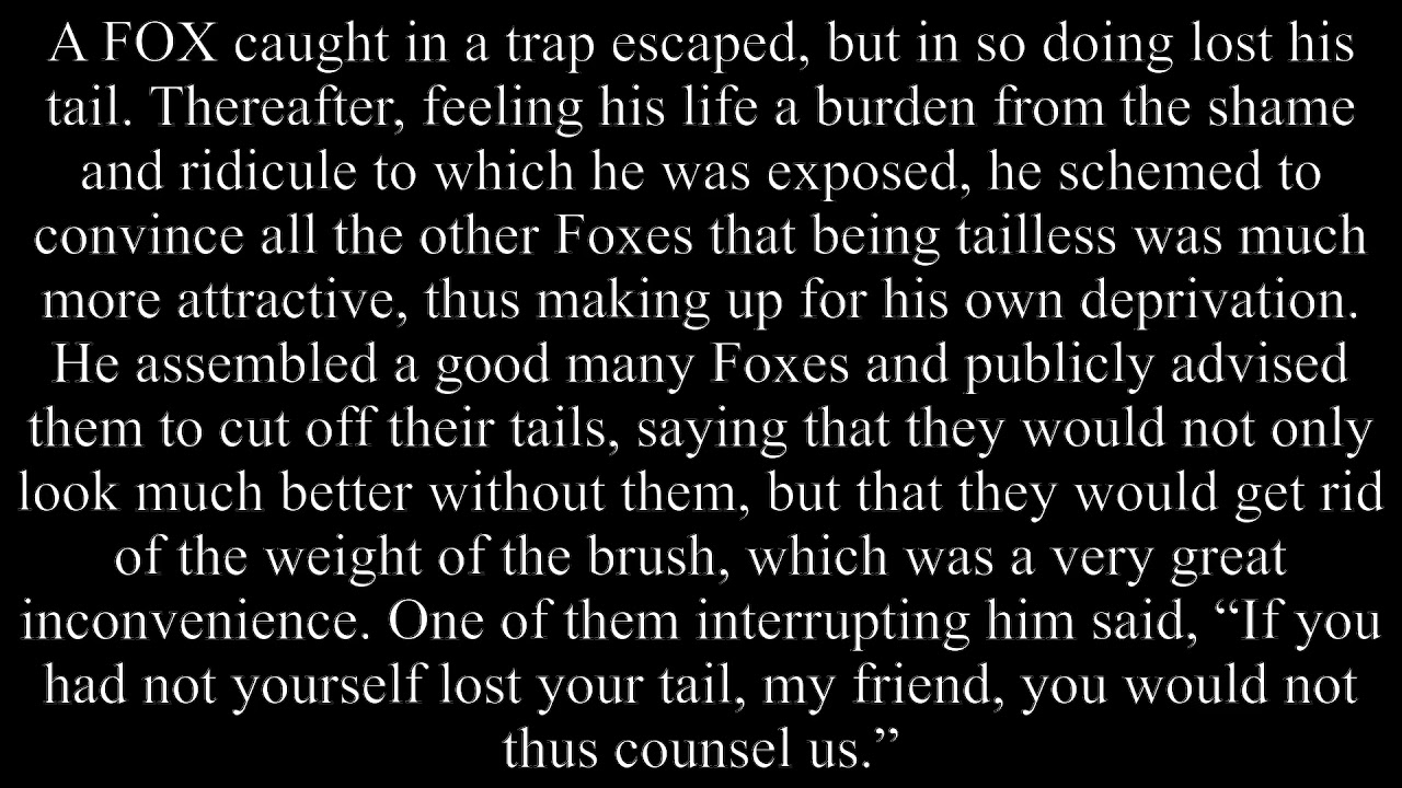 The Fox Who Had Lost His Tail - YouTube