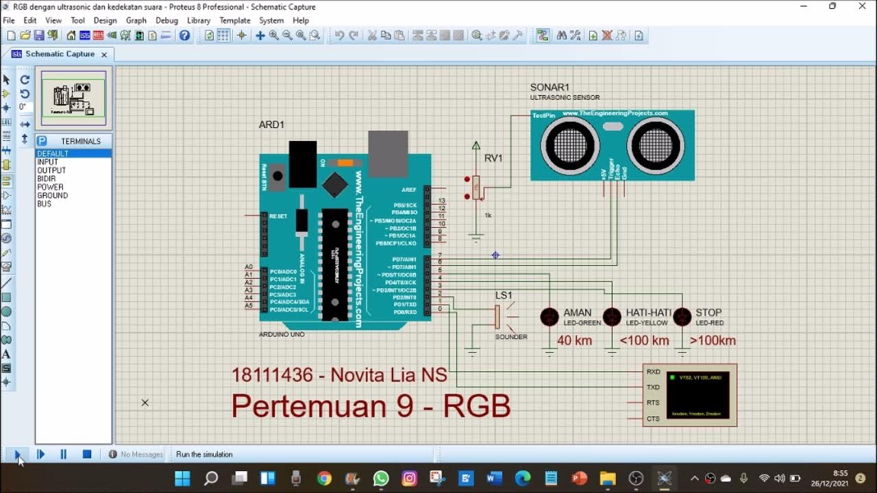 ULTRASONIC RGB LCD dengan arduino dan proteus - Novita Lia NS - YouTube