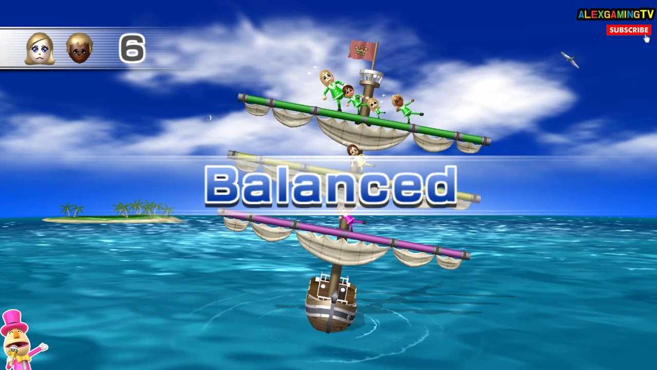 Wii party - Balance Boat (Play Movies, Eng.ver) Player Daisy - YouTube