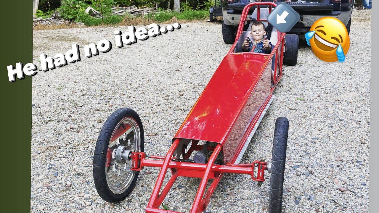 Surprised my 5 Year old with his first “Drag Car” - YouTube