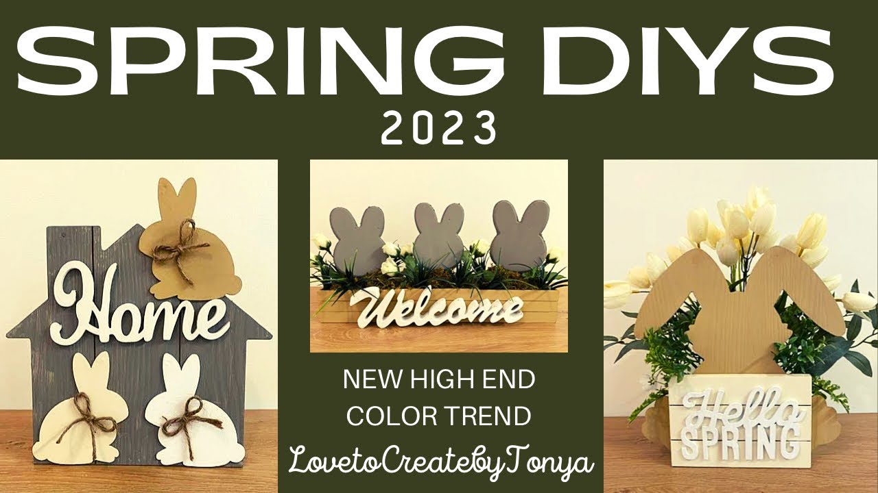 SPRING DIYS 2023~NEW HIGH END COLOR TREND SPRING DECOR - YouTube