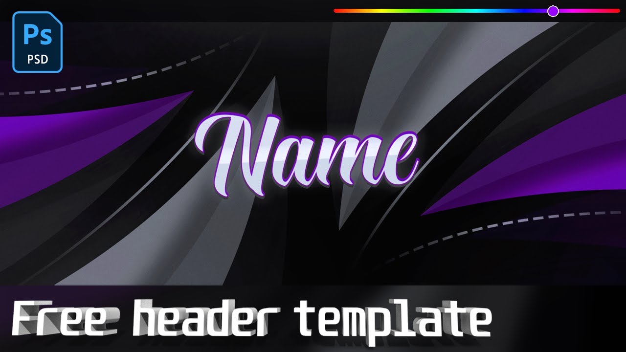 photoshop :: free header template - YouTube
