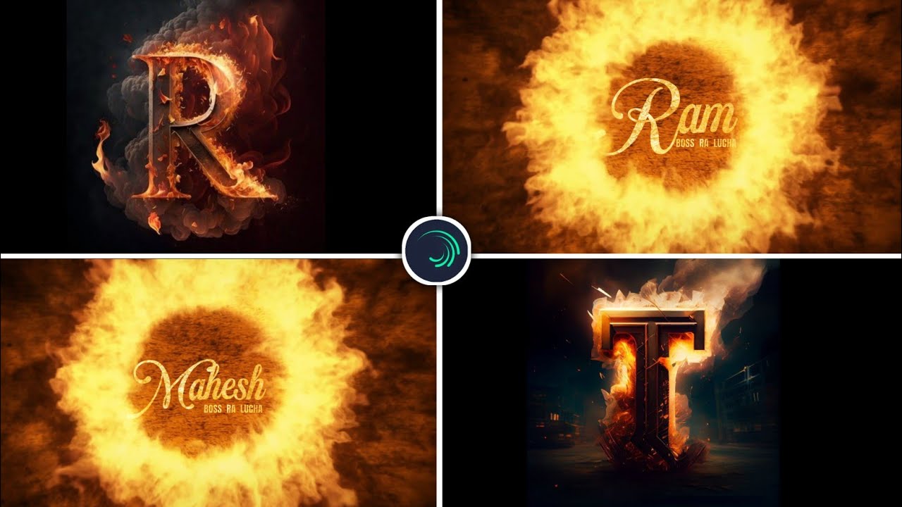 Trending Fire Name Art Video editing in Alight Motion Instagram ...