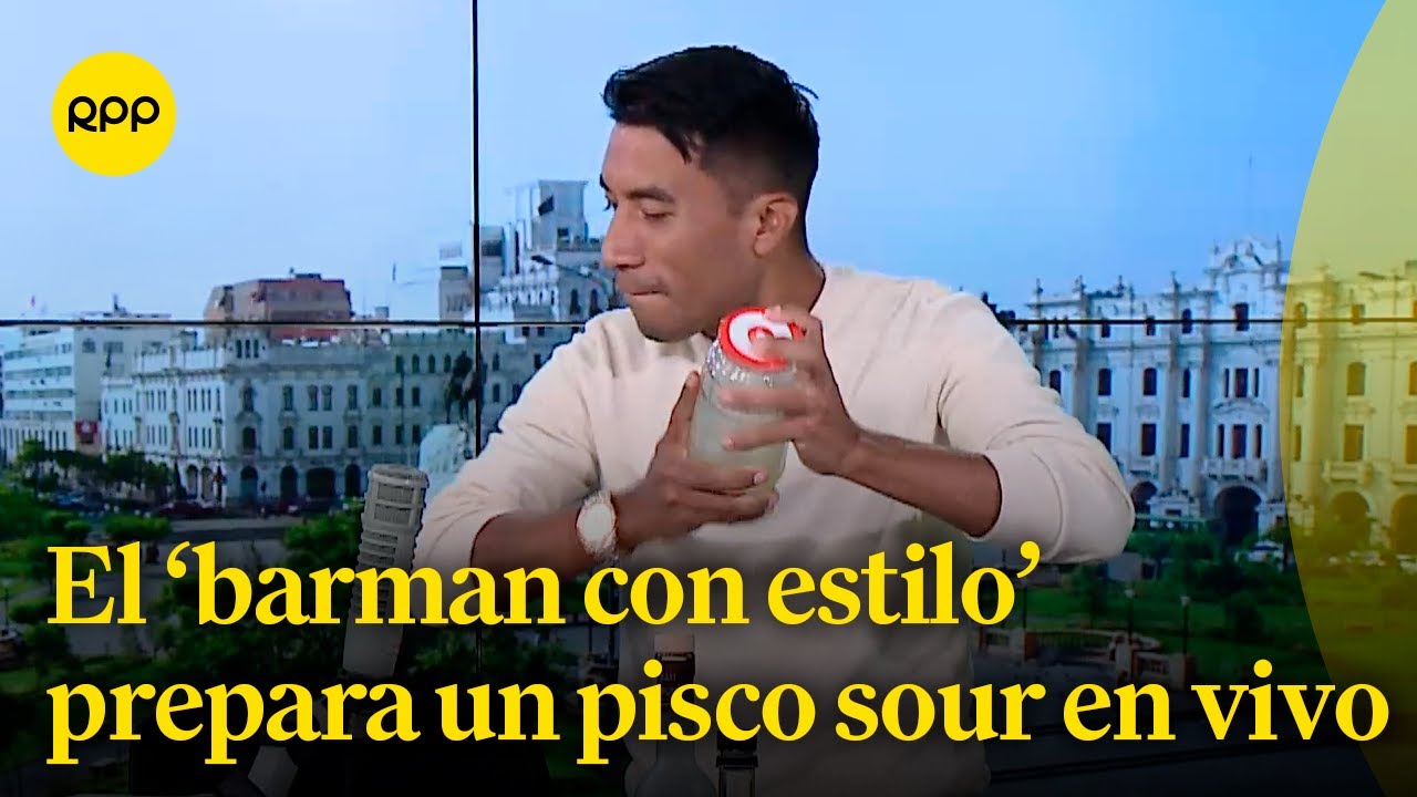 El 'barman con estilo' prepara un pisco sour en vivo - YouTube