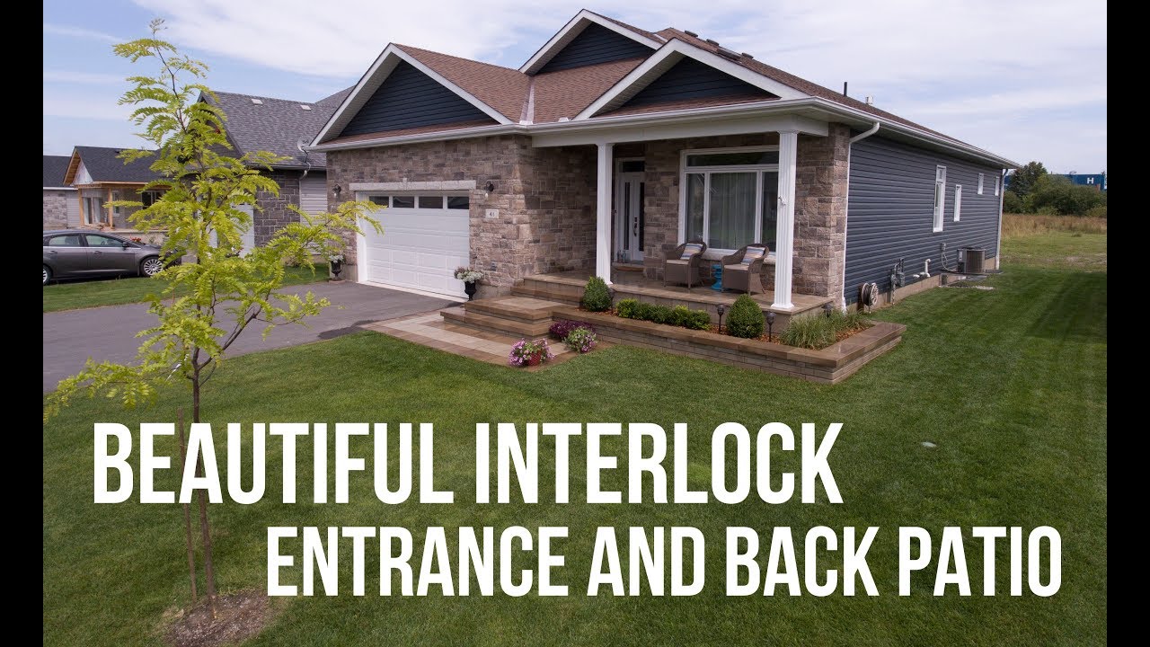 Beautiful Interlock Entrance and Back Patio - YouTube