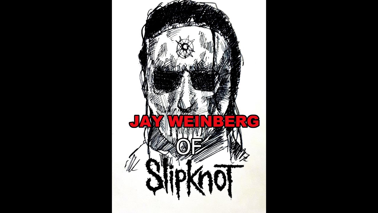 Drawing Jay Weinberg of Slipknot with Pen - YouTube