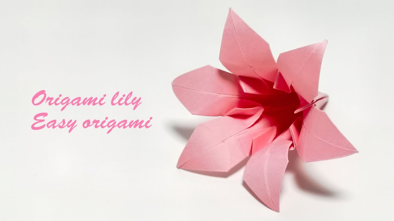 How to Make an Origami six-petal lily | Origami with Josie - YouTube
