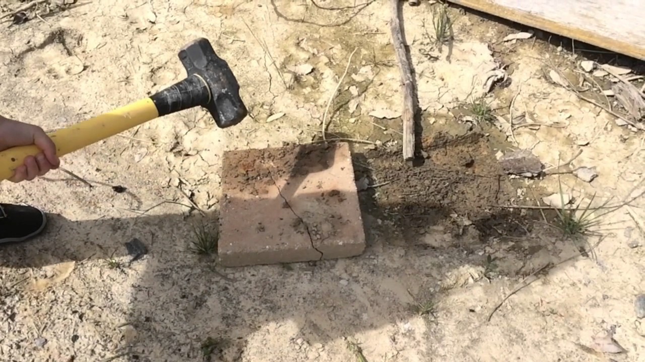 Elevator adventure smashing brick with sledgehammer - YouTube