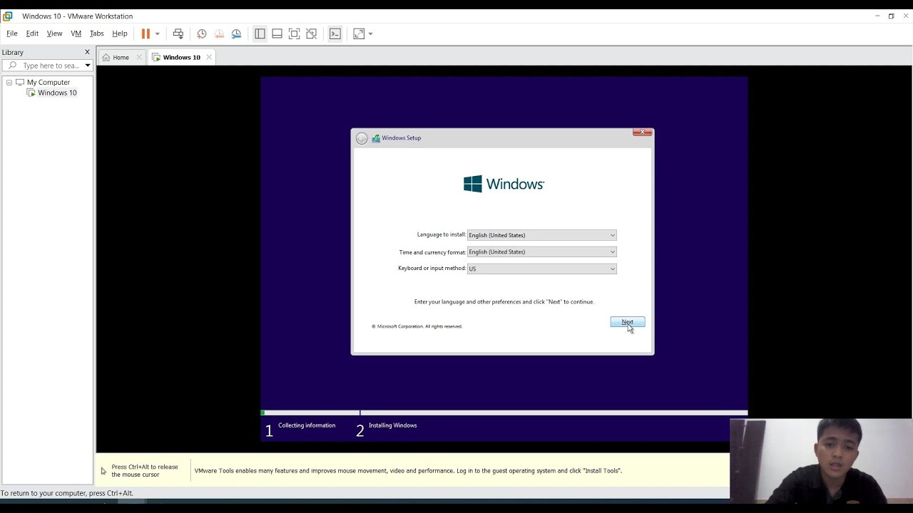 Installing Windows 10 on VMware - VIrtual Machine