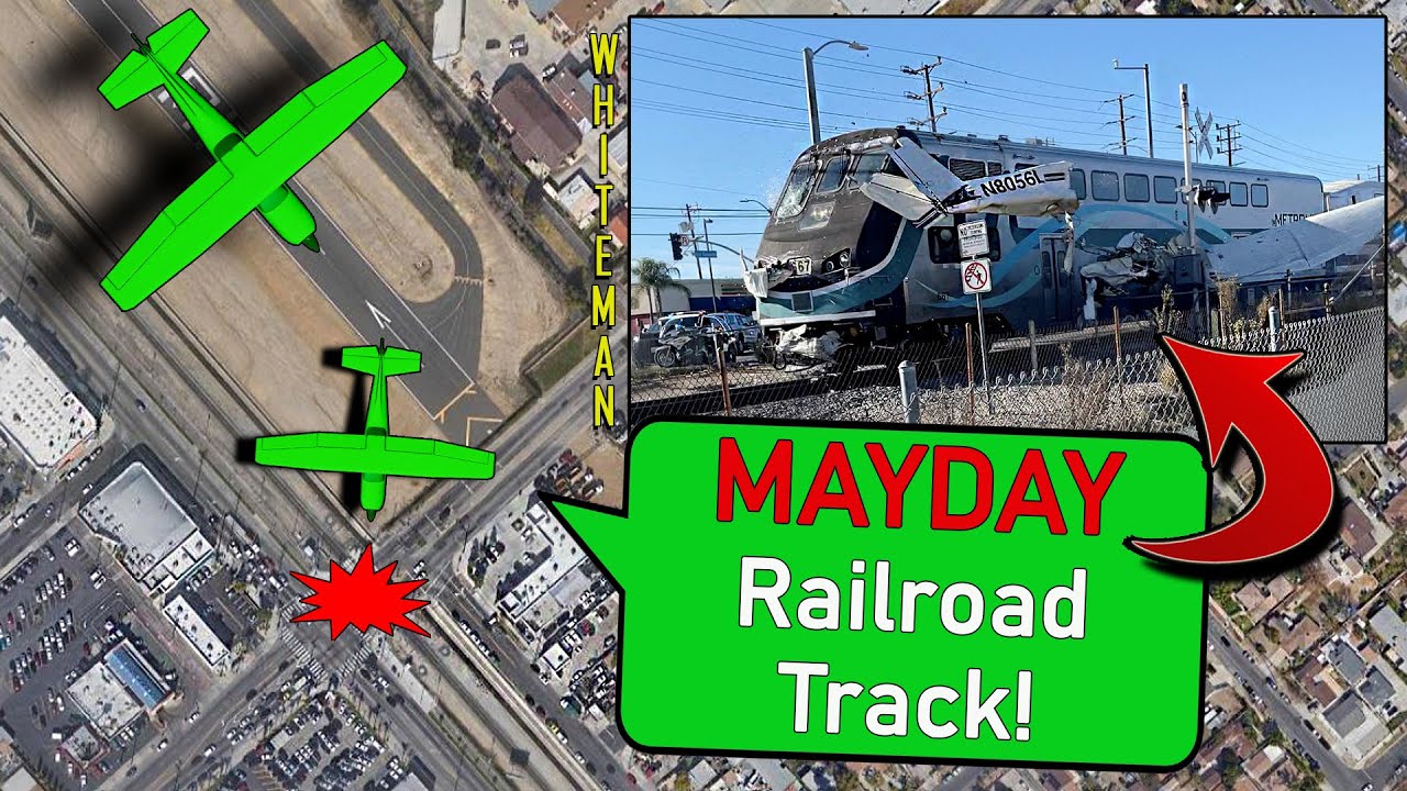 Cessna #N8056L crashes on Railroad Tracks | Pilot rescued seconds ...