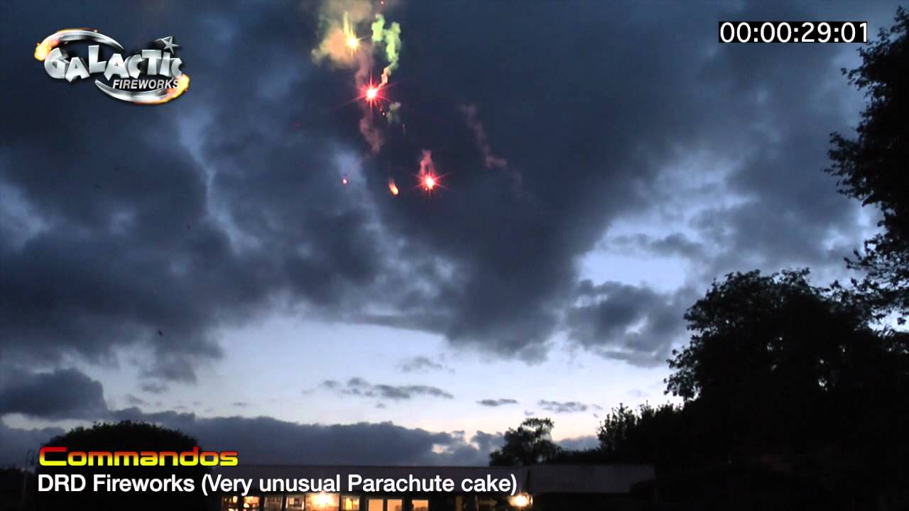 Commando DRD Fireworks (Dancing Red Devil Fireworks) Parachutes - YouTube